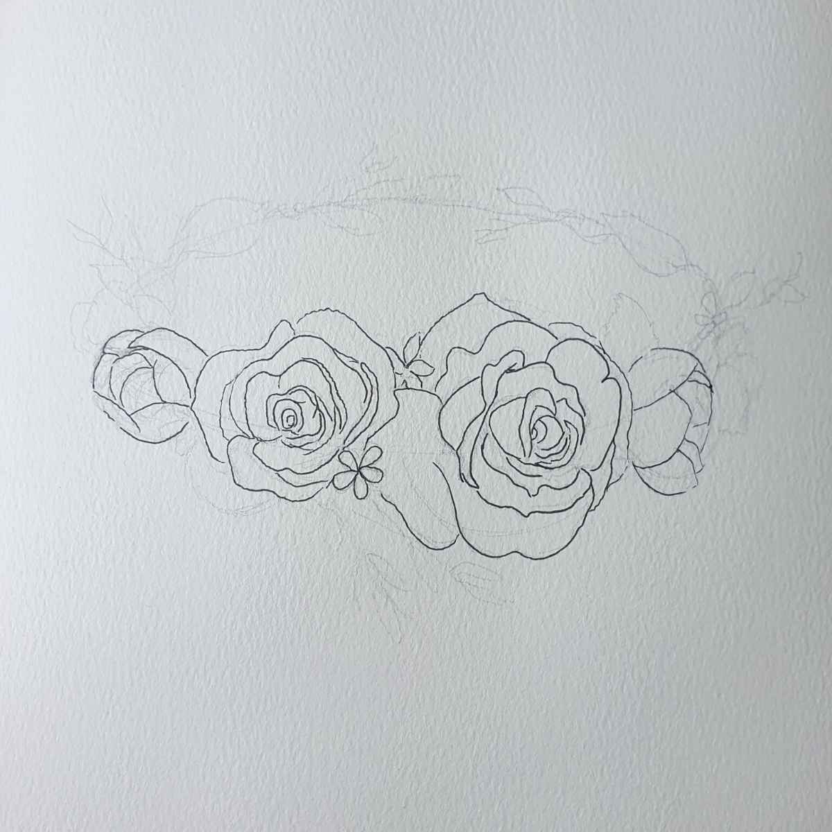 Flower Crown Drawing | How to Draw a Delicate Flower Crown in 12 Steps ...