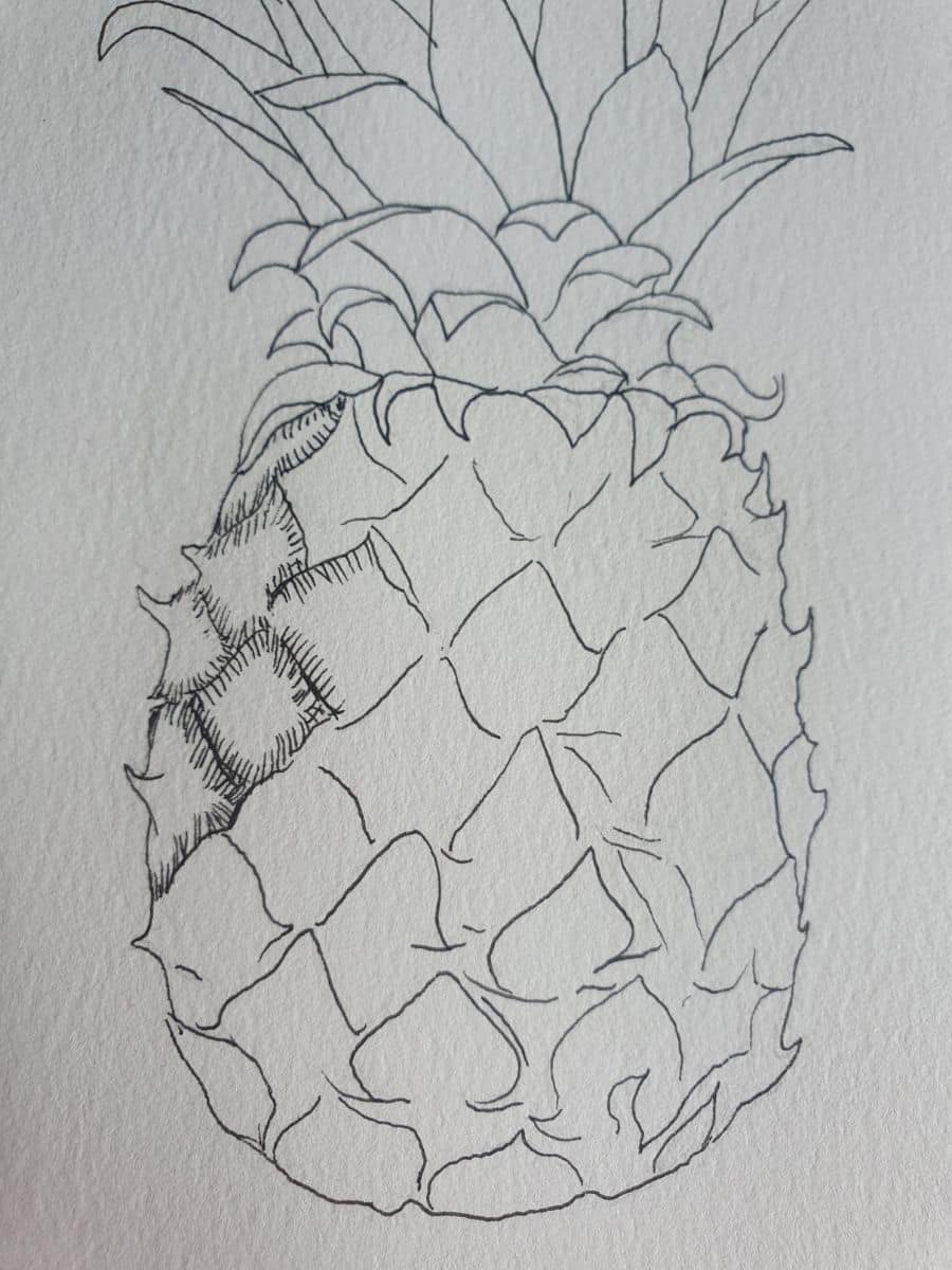 How to Draw a Pineapple in 16 Simple Steps - Artsydee - Drawing ...