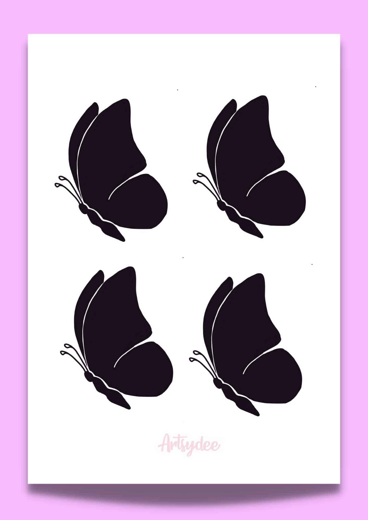 21 Butterfly Stencil Templates | FREE Printables for Your Creative ...