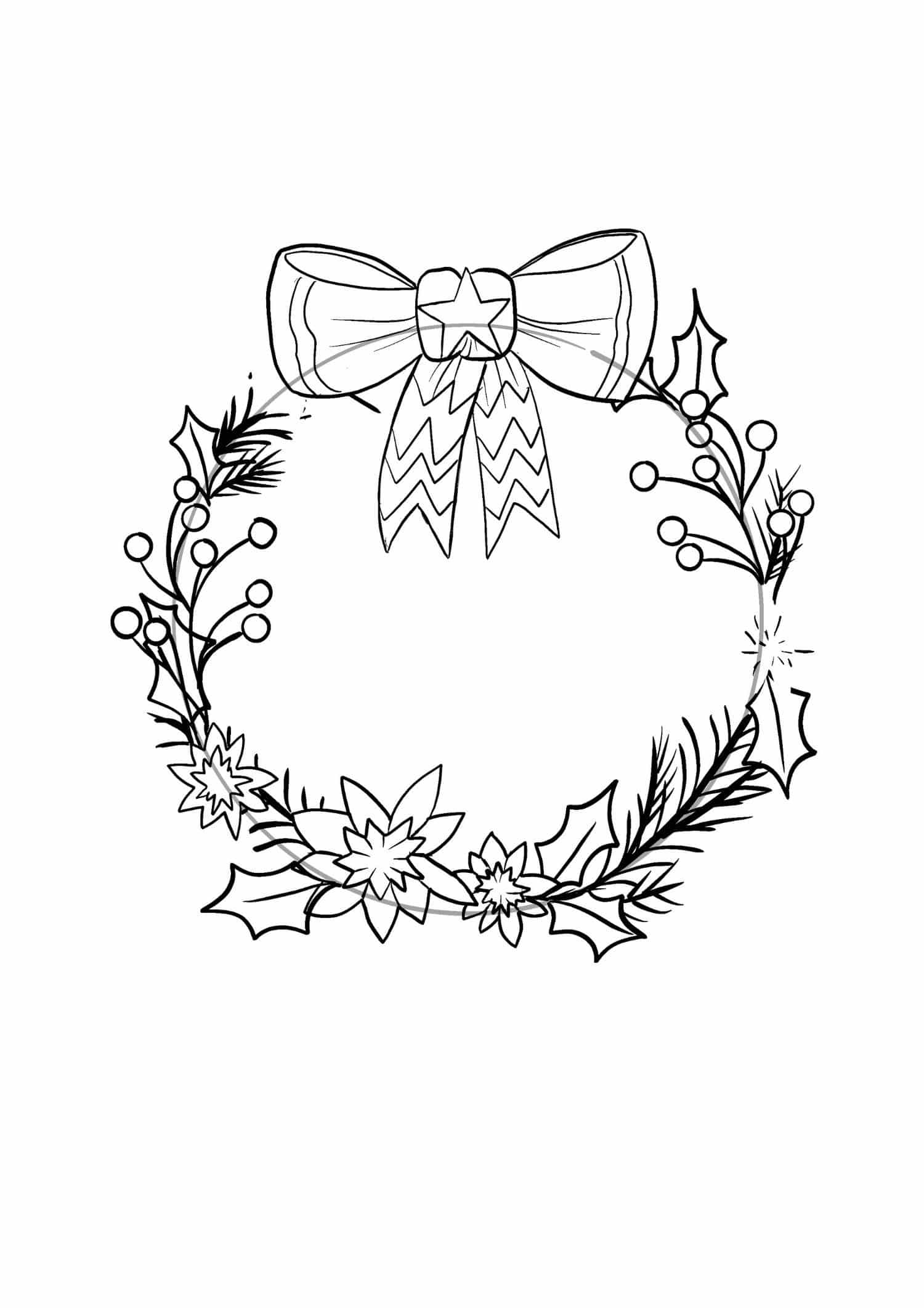 How to Draw a Wreath in 7 Easy Steps! - Artsydee | Drawing, Painting ...