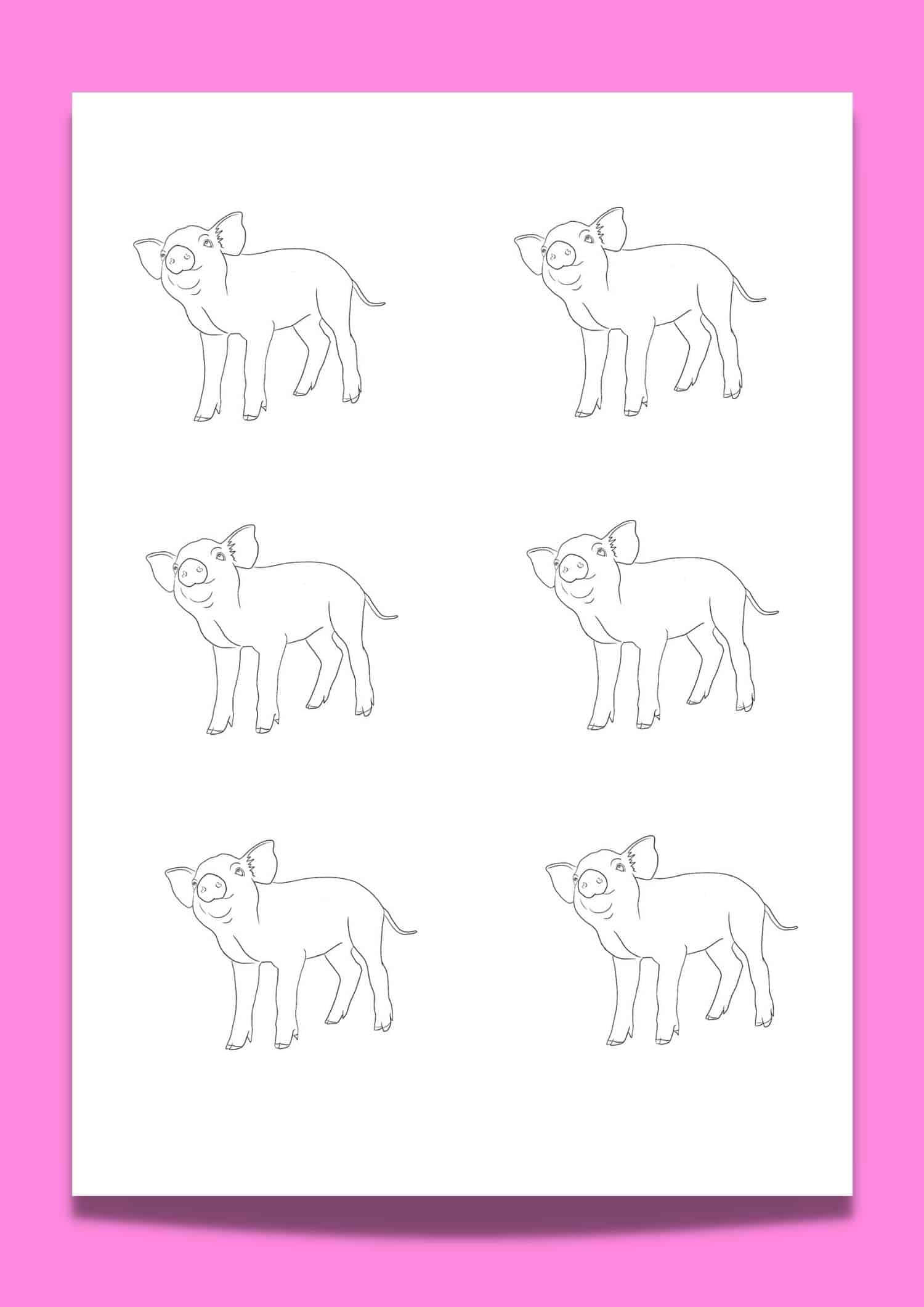 7 FREE Pig Template Printables - Artsydee - Drawing, Painting, Craft ...