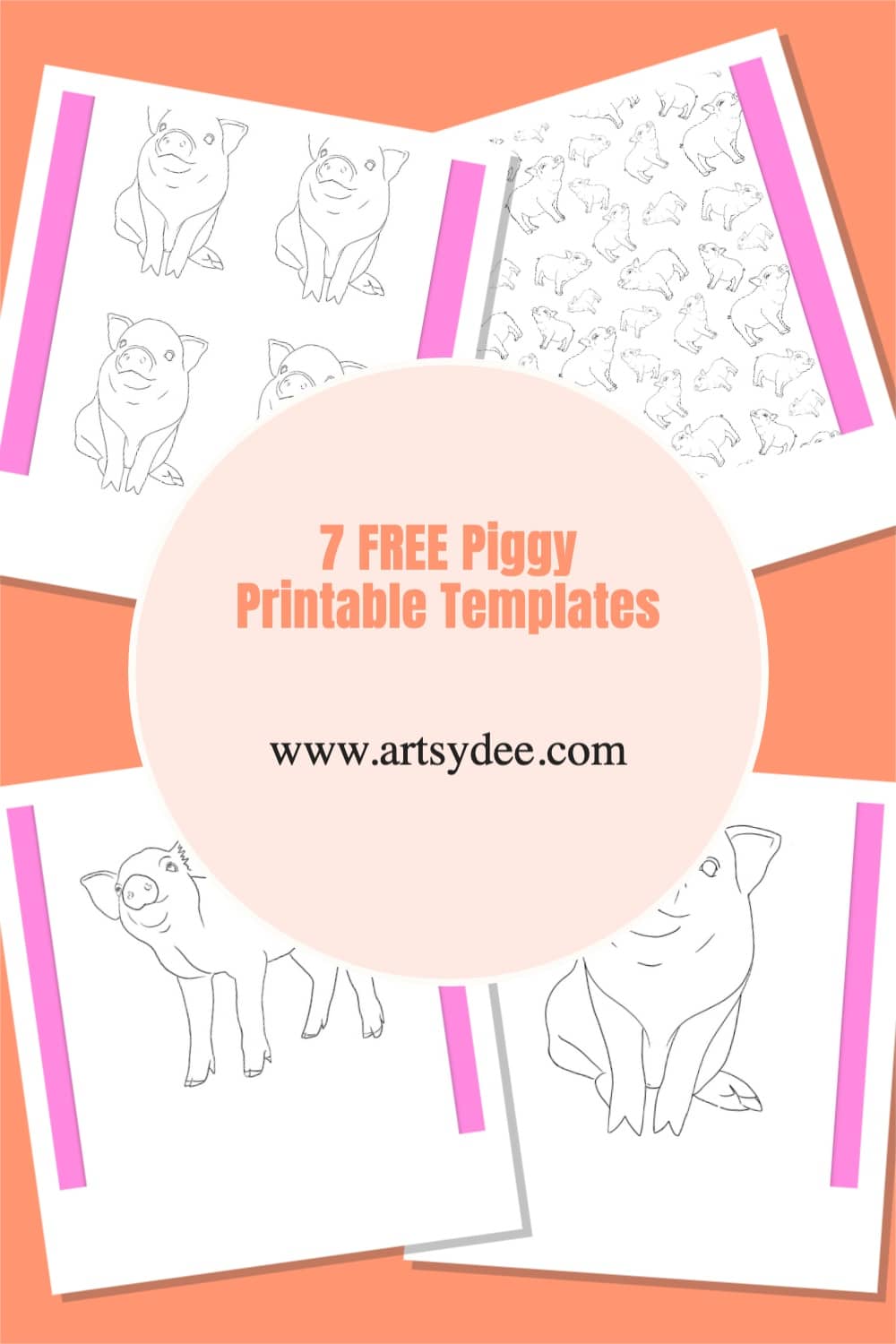 7 FREE Pig Template Printables - Artsydee - Drawing, Painting, Craft ...
