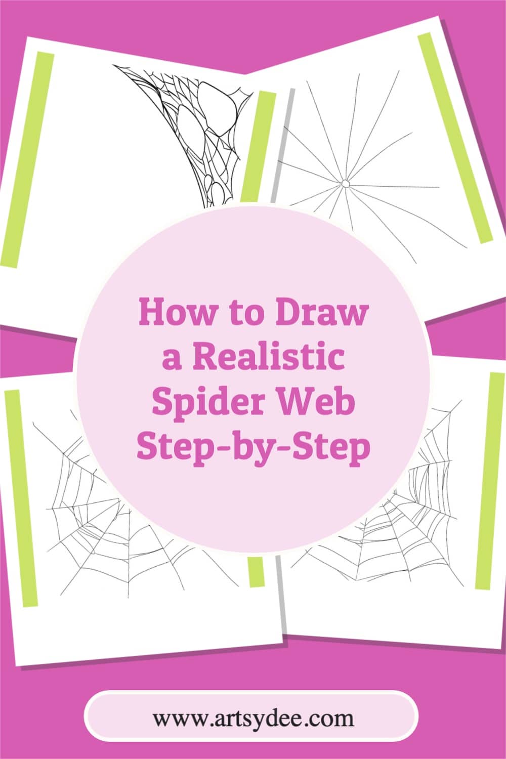 Spider Web Drawing | 3 Easy Step-by-Step Tutorials - Artsydee - Drawing ...