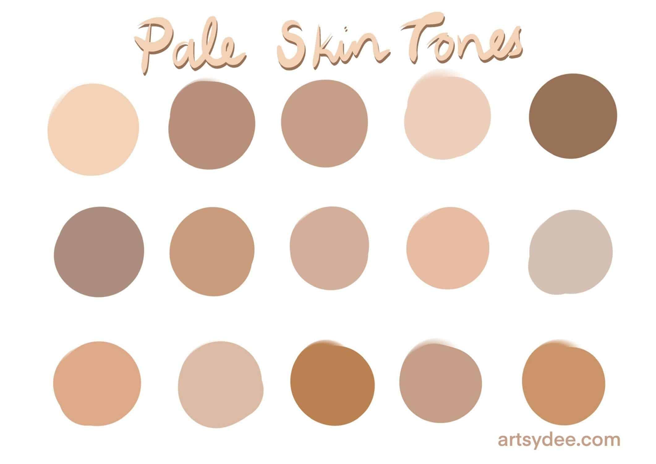 5 Free Skin Tone Collections | Skin Color Palette Procreate - Artsydee ...
